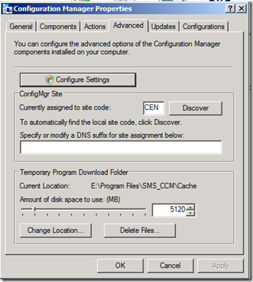 SCCM 2012: Client Site code